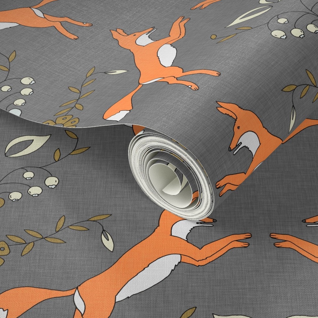 Fox Wallpaper Foxen Small by Holli Zollinger Animal - Etsy