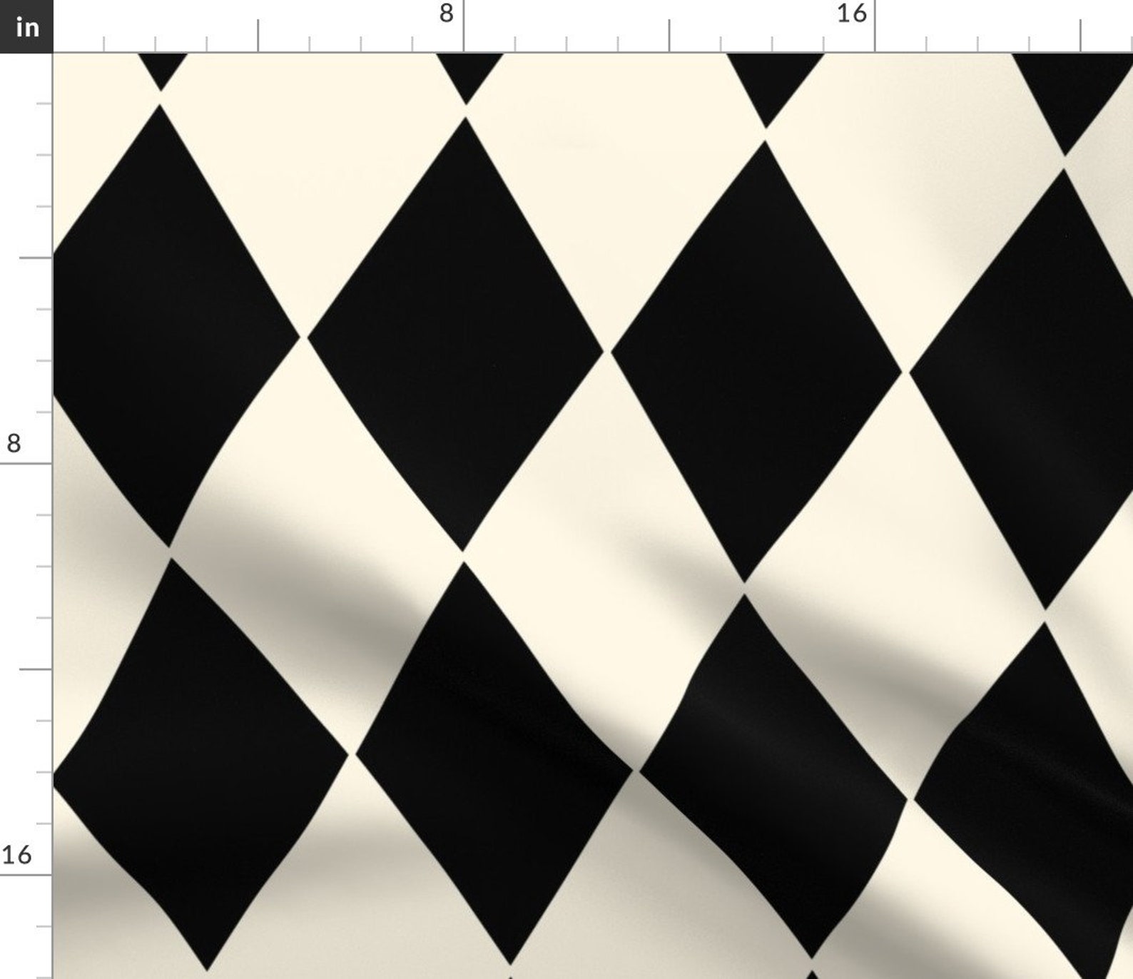 Harlequin Fabric Harlequin Diamonds Cosmic Latte and Black - Etsy