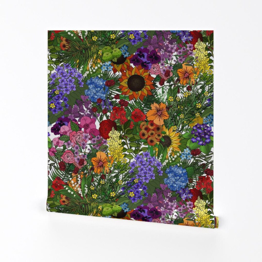 Sunflower Botanical Removable Peel and Stick Wallpaper - Botany ...