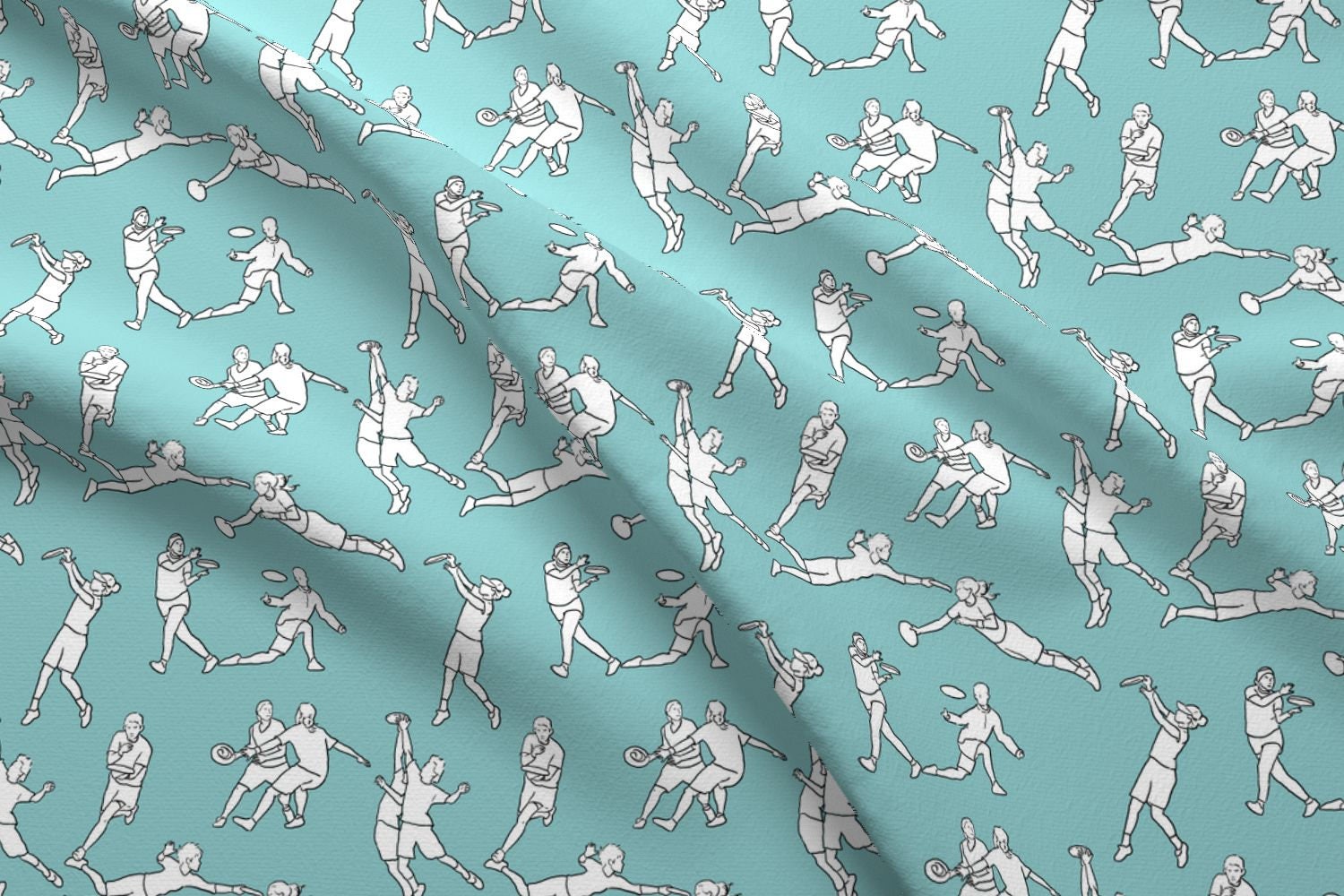 Ultimate Disc Fabric Ultimate Disc On Pale Blue By | Etsy