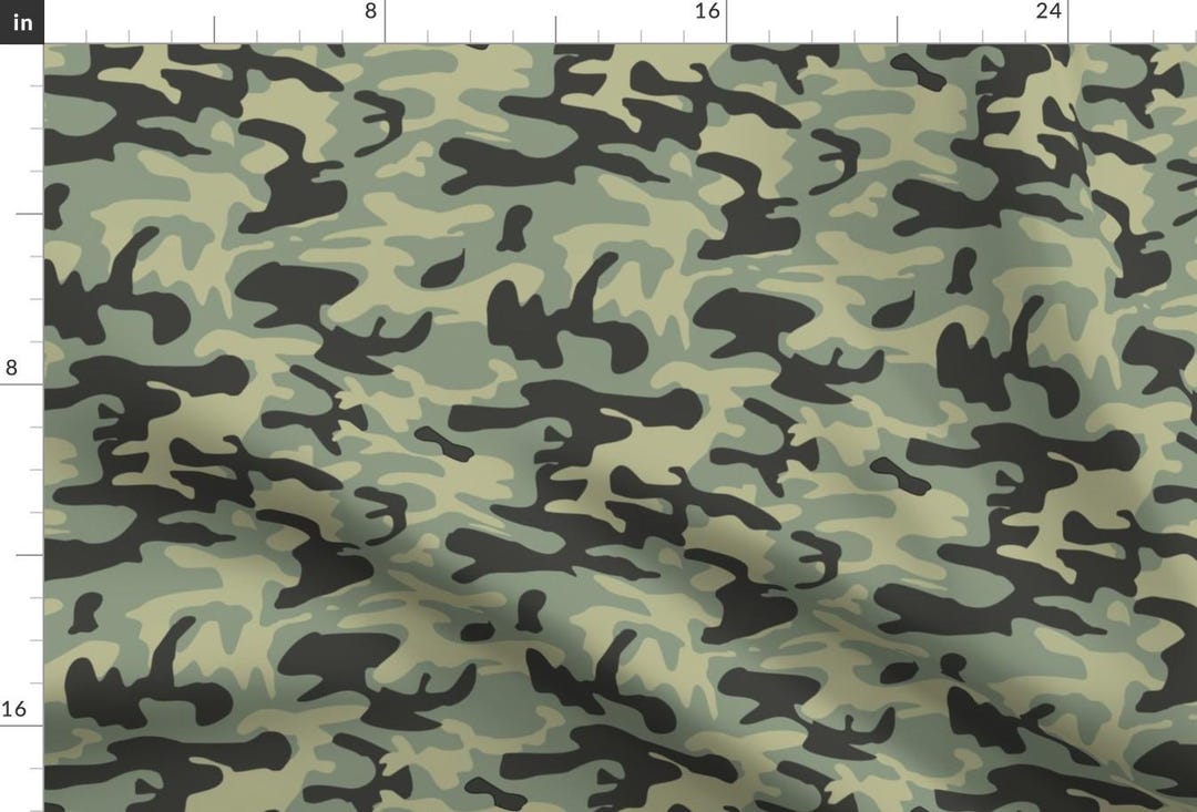 Camo Fabric - Green Camo Pattern by Inspirationz - Army Green Camo ...