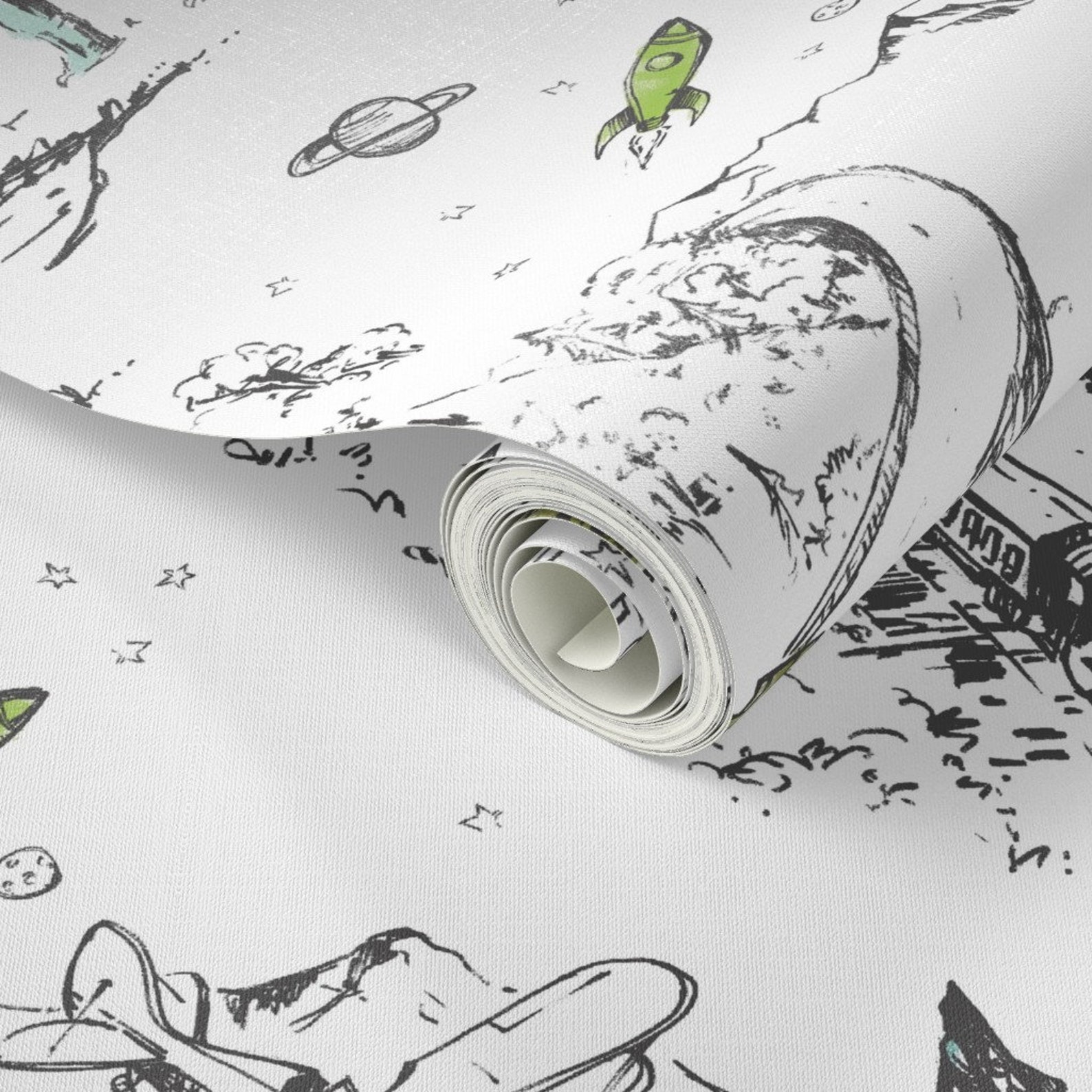 Toile Wallpaper Adventure Toile by Pattern State Retro - Etsy