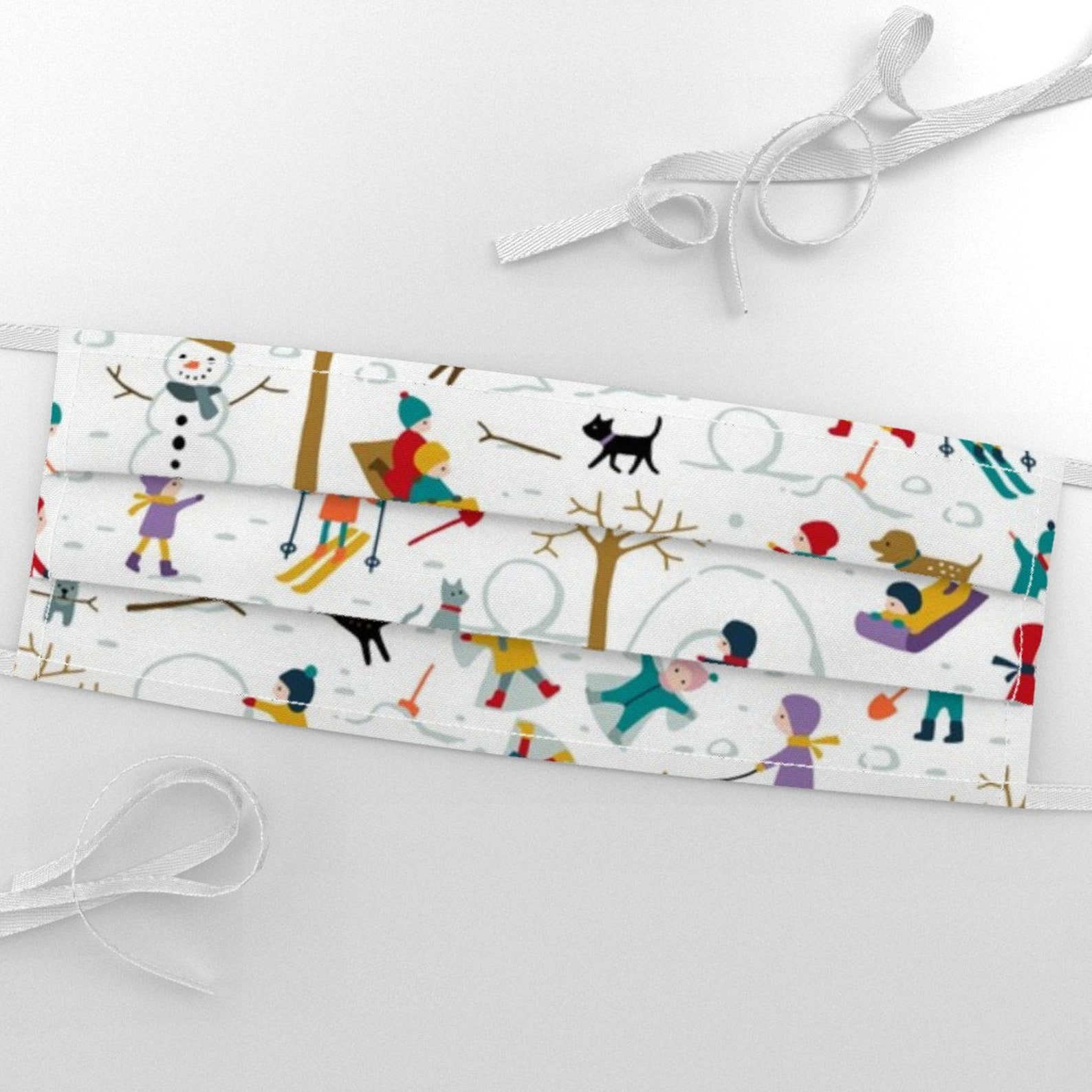 Snow Day Fabric Fun at the Park on A Snow Day by Heleen Vd - Etsy