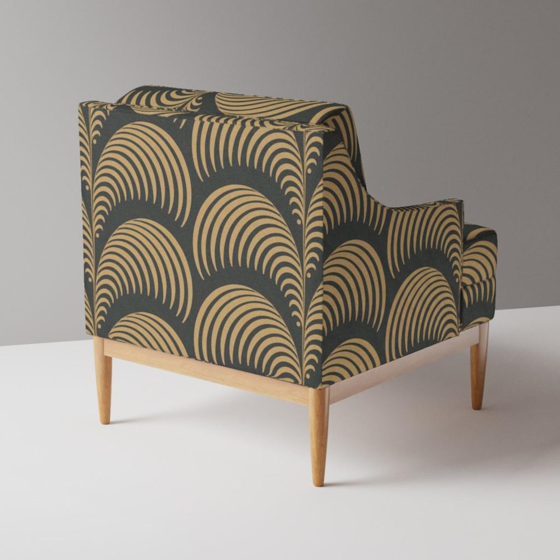 Art Deco Palm Upholstery Fabric- Palm Art Deco by Pippa_shaw - Bold ...