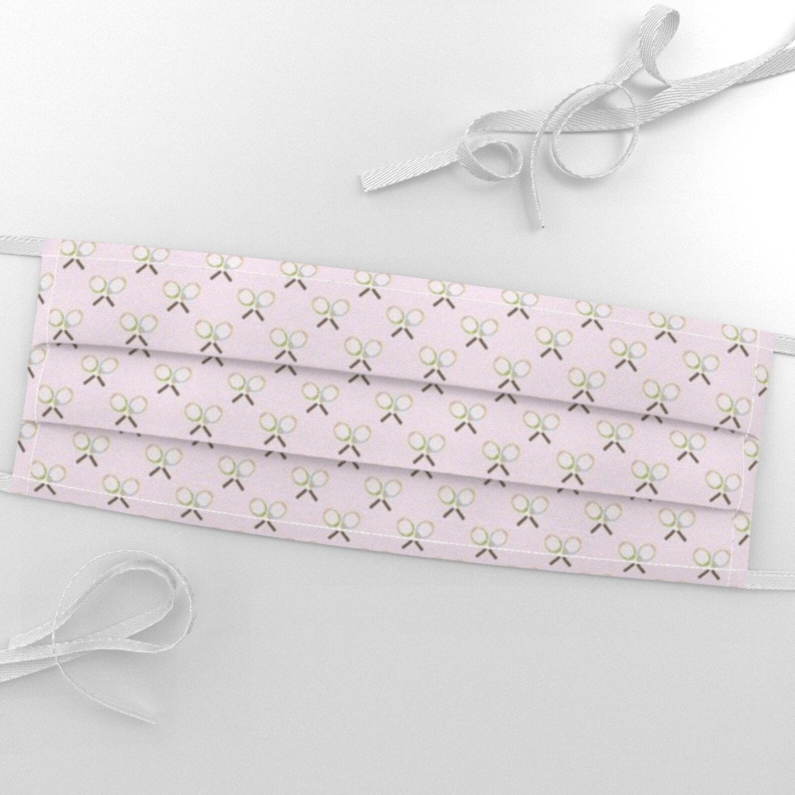 Pink Preppy Tennis Fabric Preppy Racquet Pink by | Etsy
