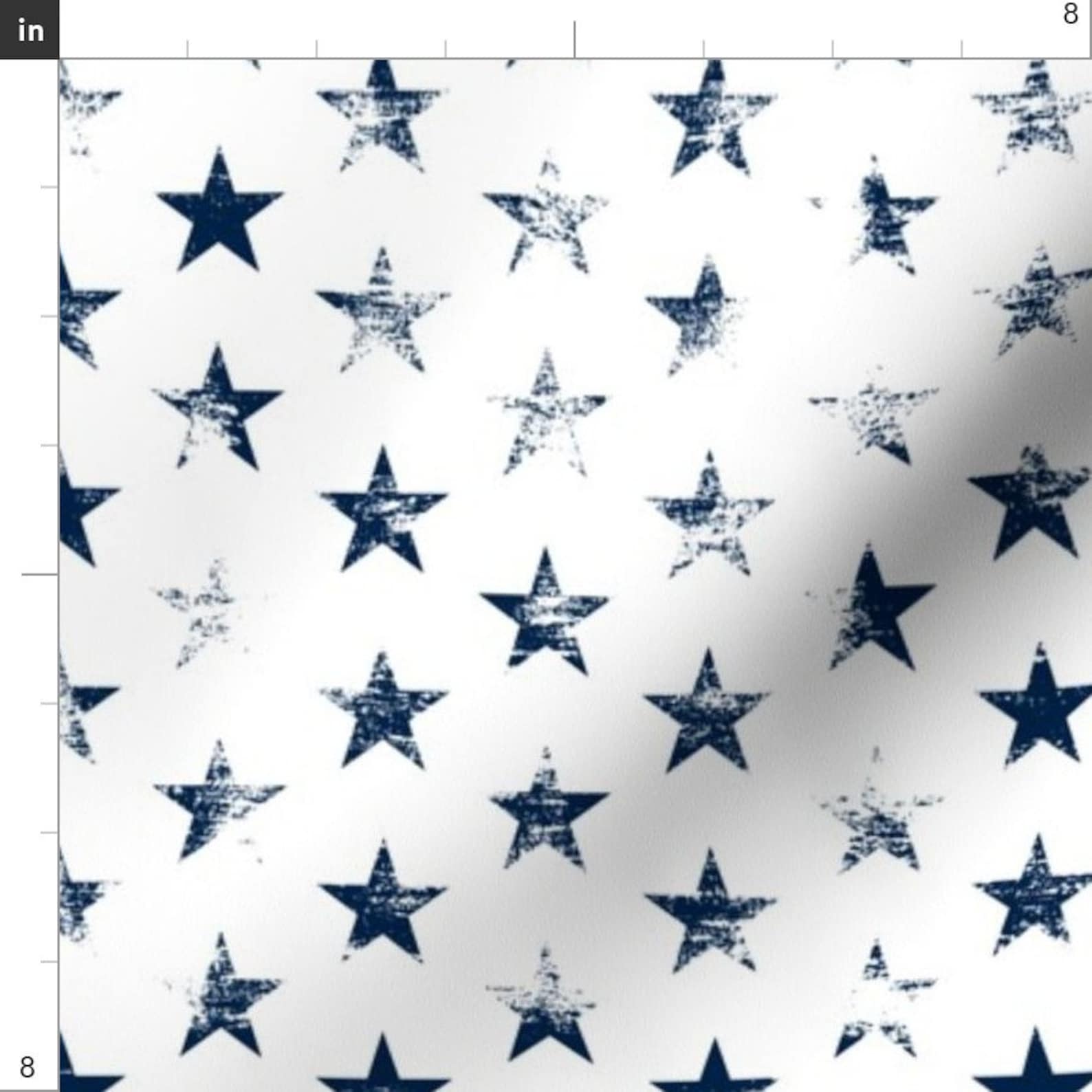 Navy Blue Star Fabric Distressed Navy Blue Stars on White - Etsy