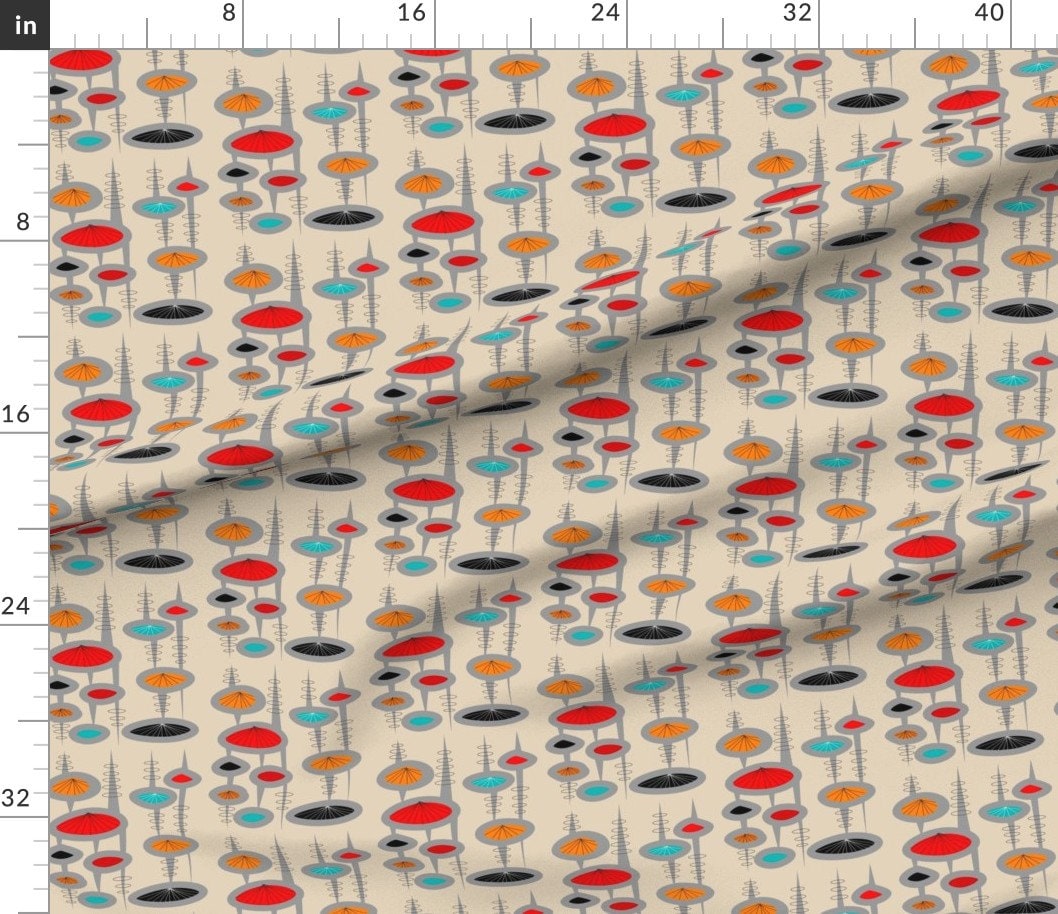 Space Age Fabric Atomic Era Space Age by Hot4tees Bgyahoo - Etsy
