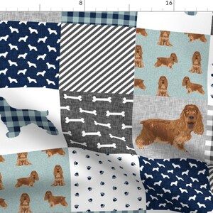 Cocker Spaniel Fabric Cocker Spaniel Pet Quilt B Cheater Quilt Dog ...