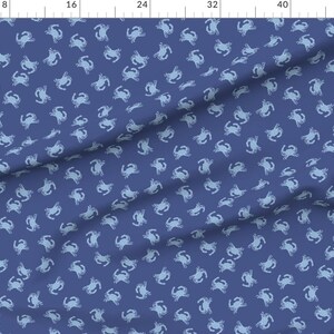 Blue Crab Apparel Fabric - Cute Crab by Hufton_studio - Preppy Coastal ...