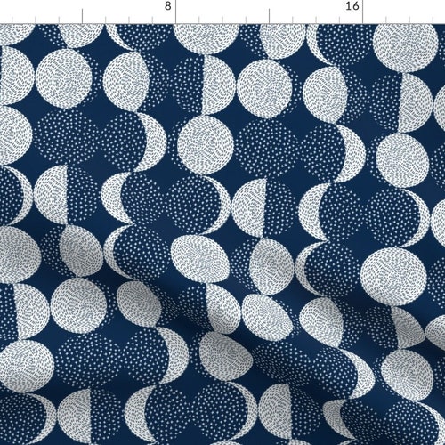 Moon Phase Fabric Moon Phases Embroidery by Marketa Stengl - Etsy