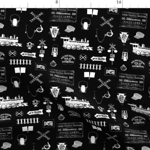 Railroad Train Cotton Fabric - Etsy