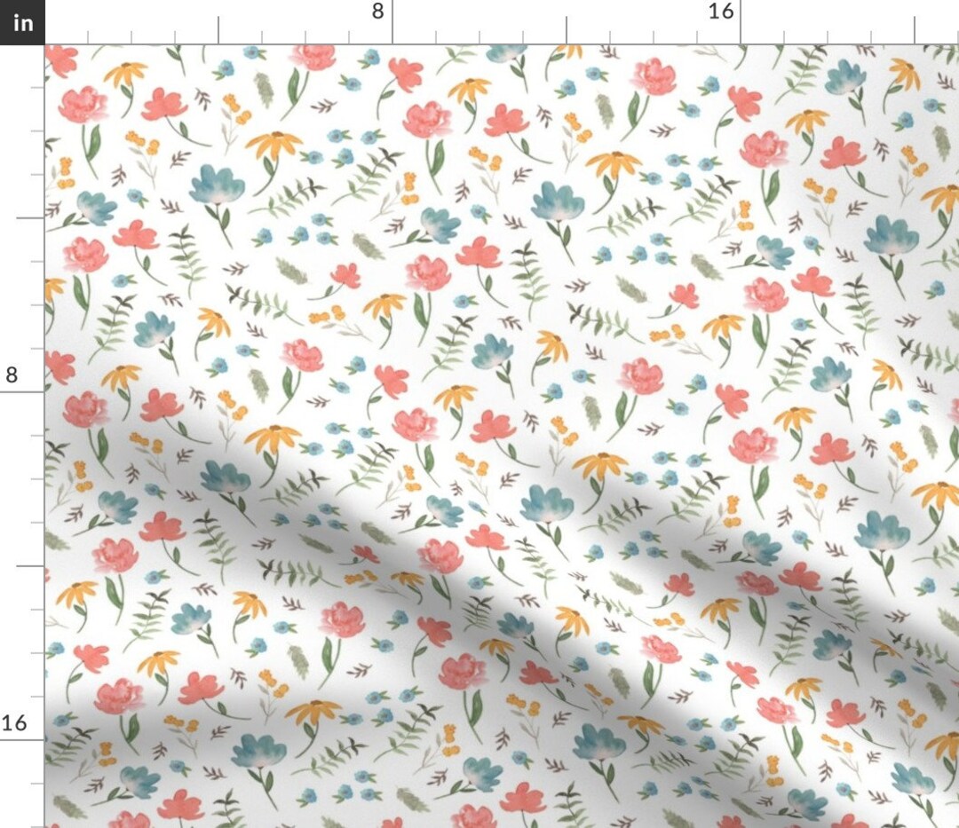 Baby Girl Nursery Floral Fabric Secret Garden Watercolor Floral by ...