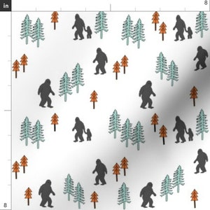 Bigfoot Fabric Sasquatch Forest Mythical Animal Fabric - Etsy