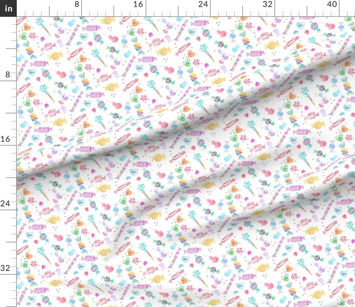 Pastel Candy Fabric Valentines Candy by Erinanne Small | Etsy