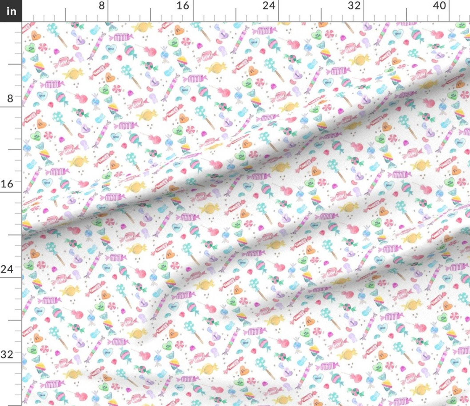 Pastel Candy Fabric Valentines Candy by Erinanne Small - Etsy