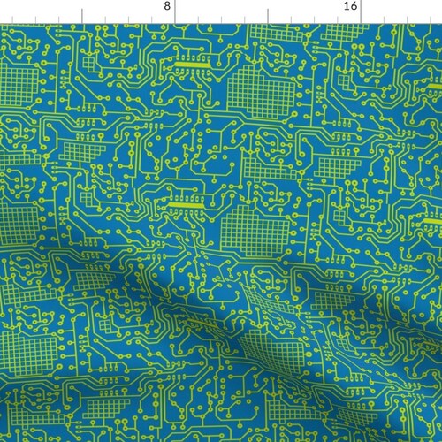 Circuit Board Fabric Robots Circuit Board by | Etsy