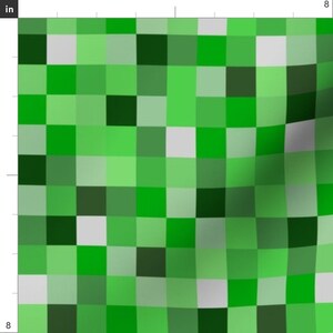 8-bit Fabric 8-bit Dark Green Pixels 3/4ths of an Inch by Joyfulrose ...