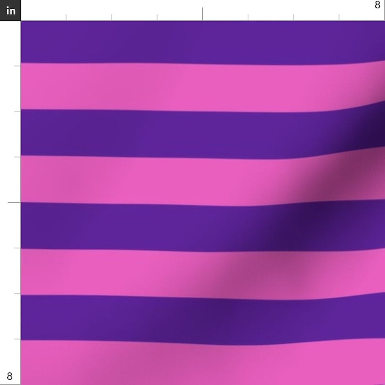 Pink And Purple Fabric Stripes Horizontal 1 Inch 2.54cm By | Etsy