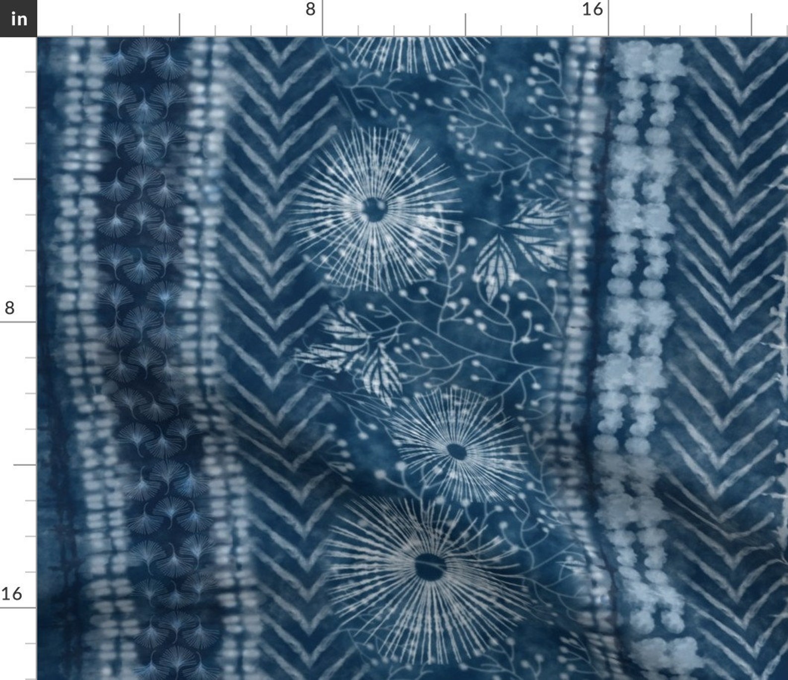 Shibori Blue Design Fabric Shibori Kyokai by Honoluludesign - Etsy