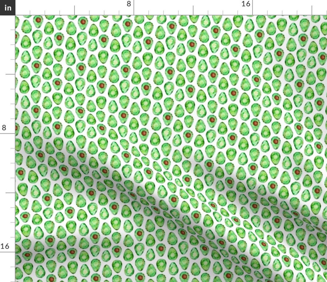 Avocado Fabric small Scale More Avocados Please by Littlearrowdesign ...