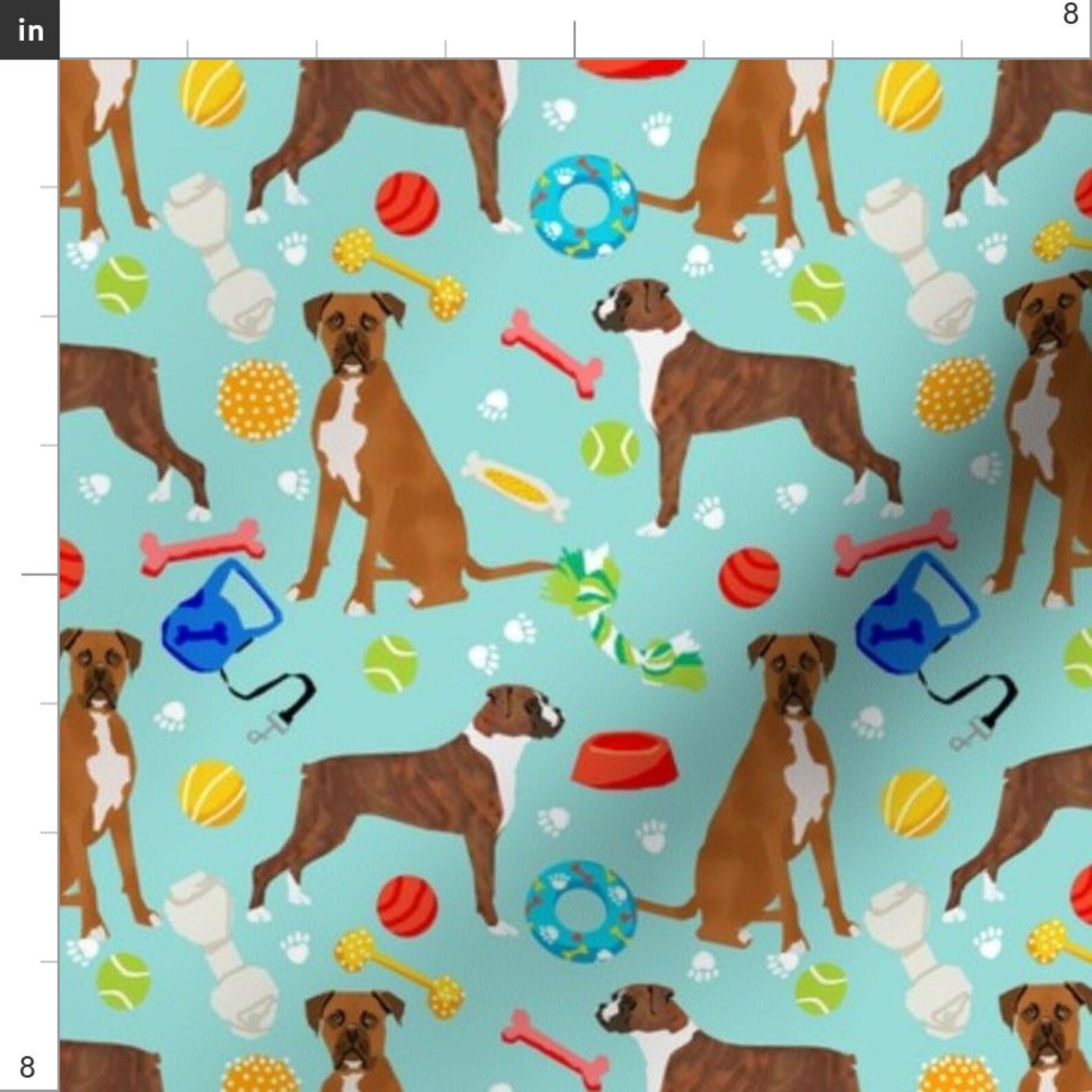 Boxer Fabric Boxer Dog Toys Best Boxer Dog Fabric Boxer | Etsy