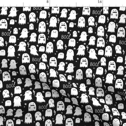 Ghost Tea Party Fabric Tasseomancy Ghosts by Heidikenney - Etsy