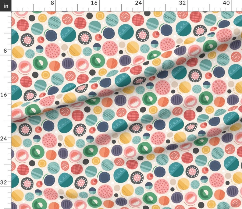 Circles Fabric Circles by La Fabriken Decorative Pop - Etsy