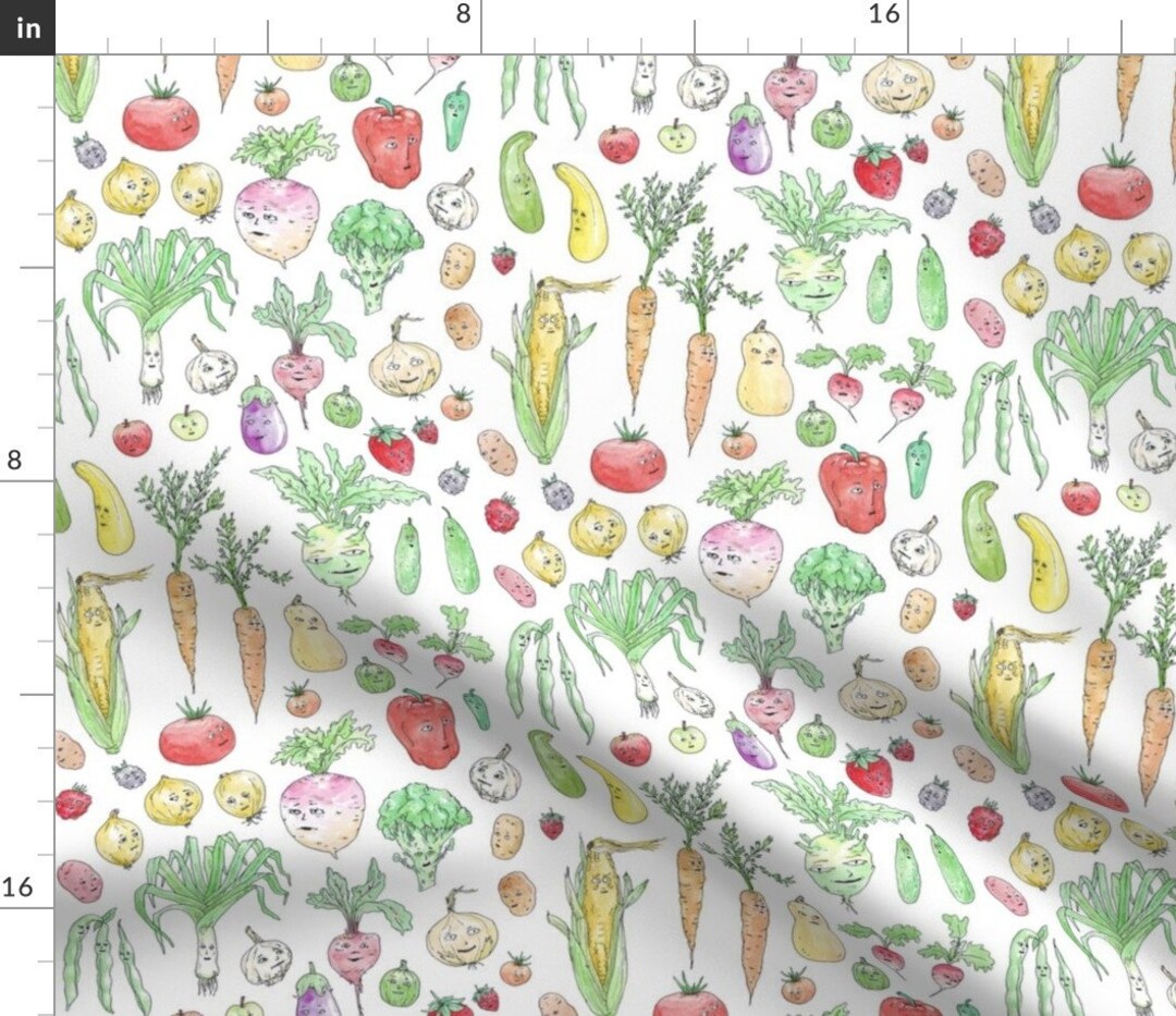 Vegetable Fabric Produce With Personality by Imaginaryanimal Farm Faces ...