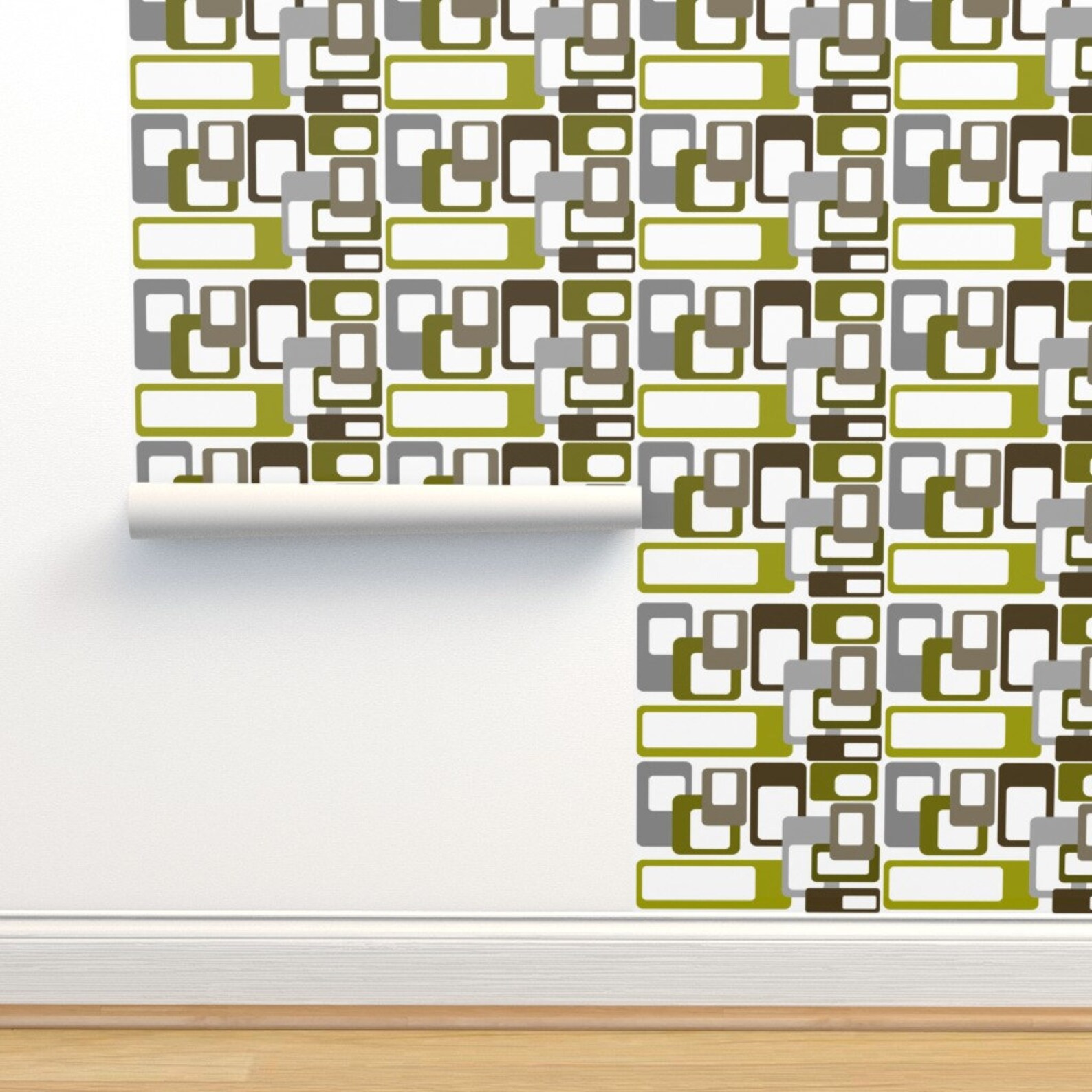 Mid-century Squares Wallpaper mid-century Modern by Hot4tees - Etsy