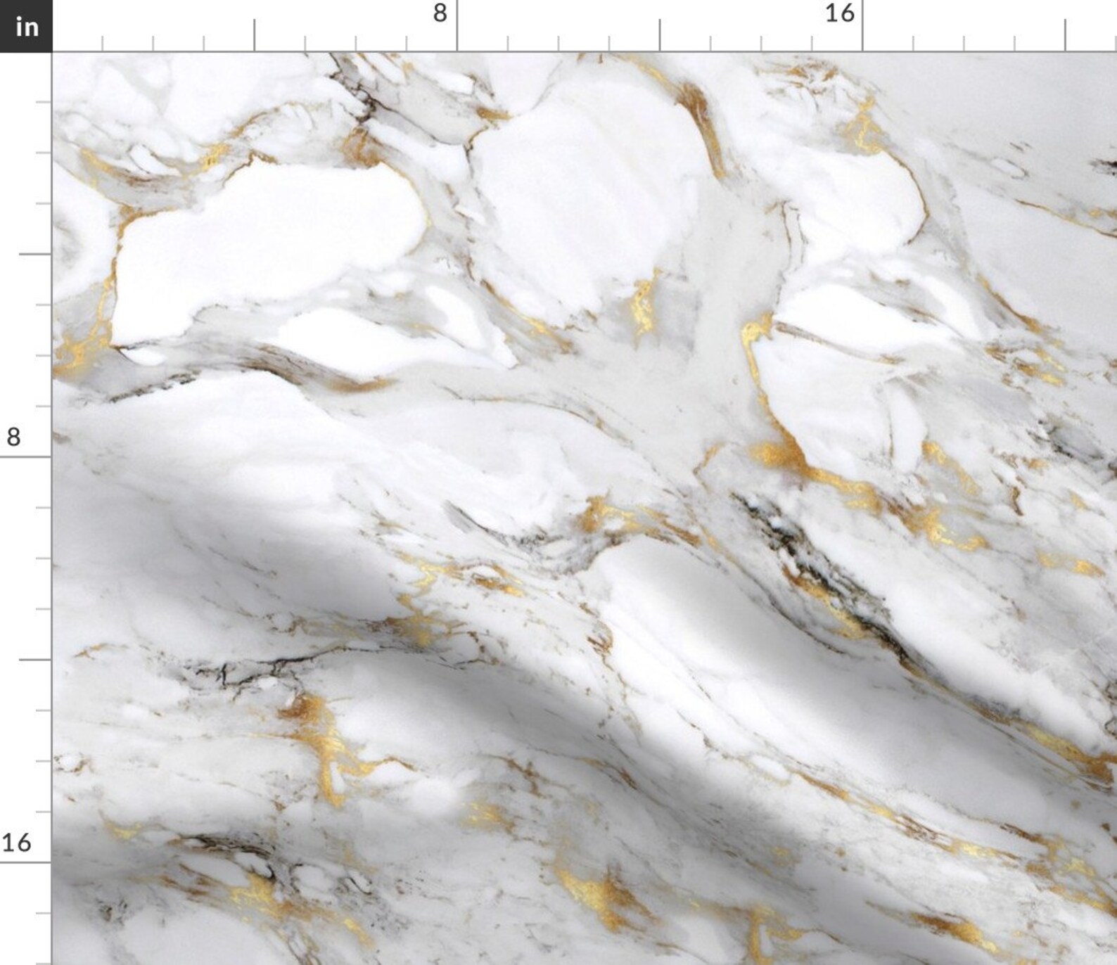 Marble Black White Fabric Gilded Marble by - Etsy