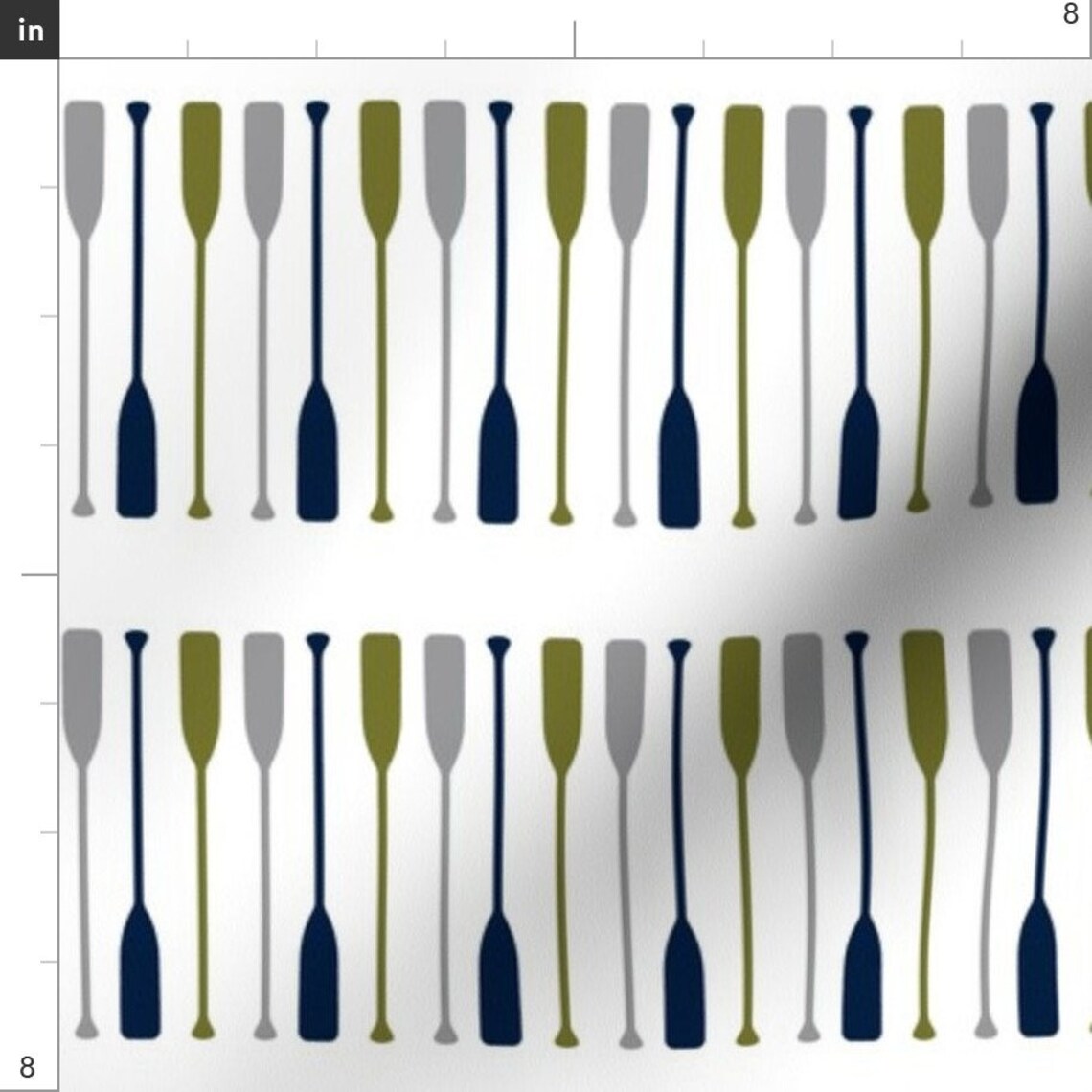 Paddles Fabric Multi Paddles Custom Colors on White by | Etsy