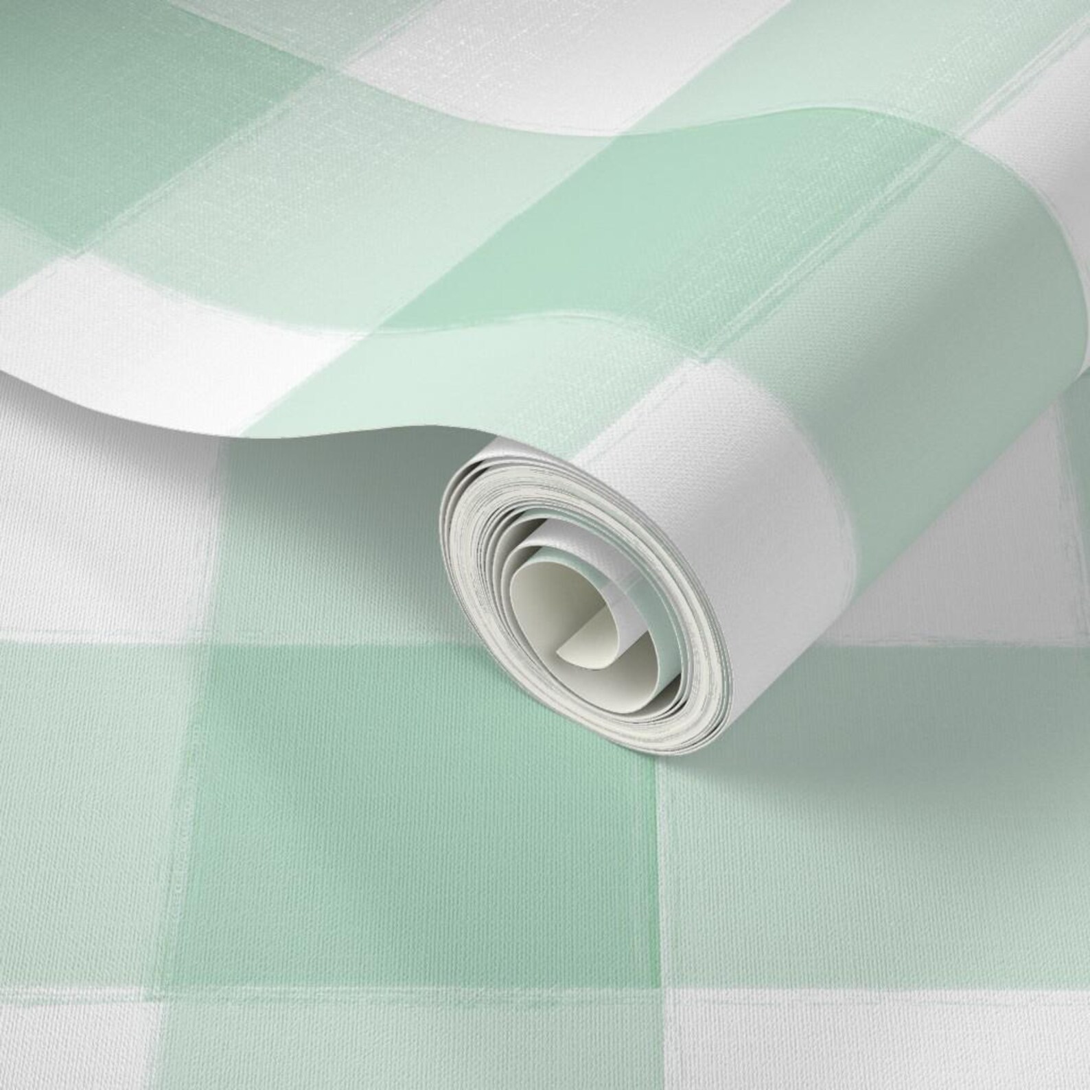 Mint Green Wallpaper - Large Mint Buffalo Check Gingham by Sugarfresh ...