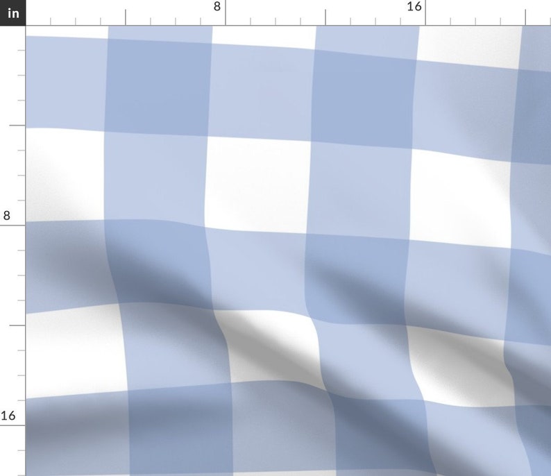 Buffalo Check Fabric Blue Buffalo Check by Xtinew Buffalo - Etsy