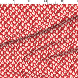 Vintage Santa Fabric Hi Santa Red Small Size by Parisbebe - Etsy
