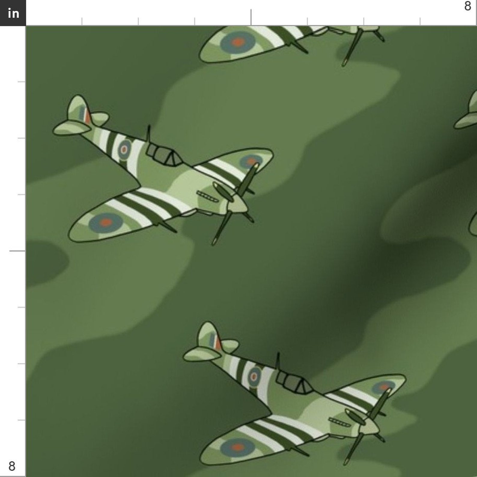 Spitfire Airplanes Fabric Spitfires by Felis Astrum | Etsy