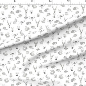 Hipster Woodland Animals Fabric Woodland Animals by Hipkiddesigns ...