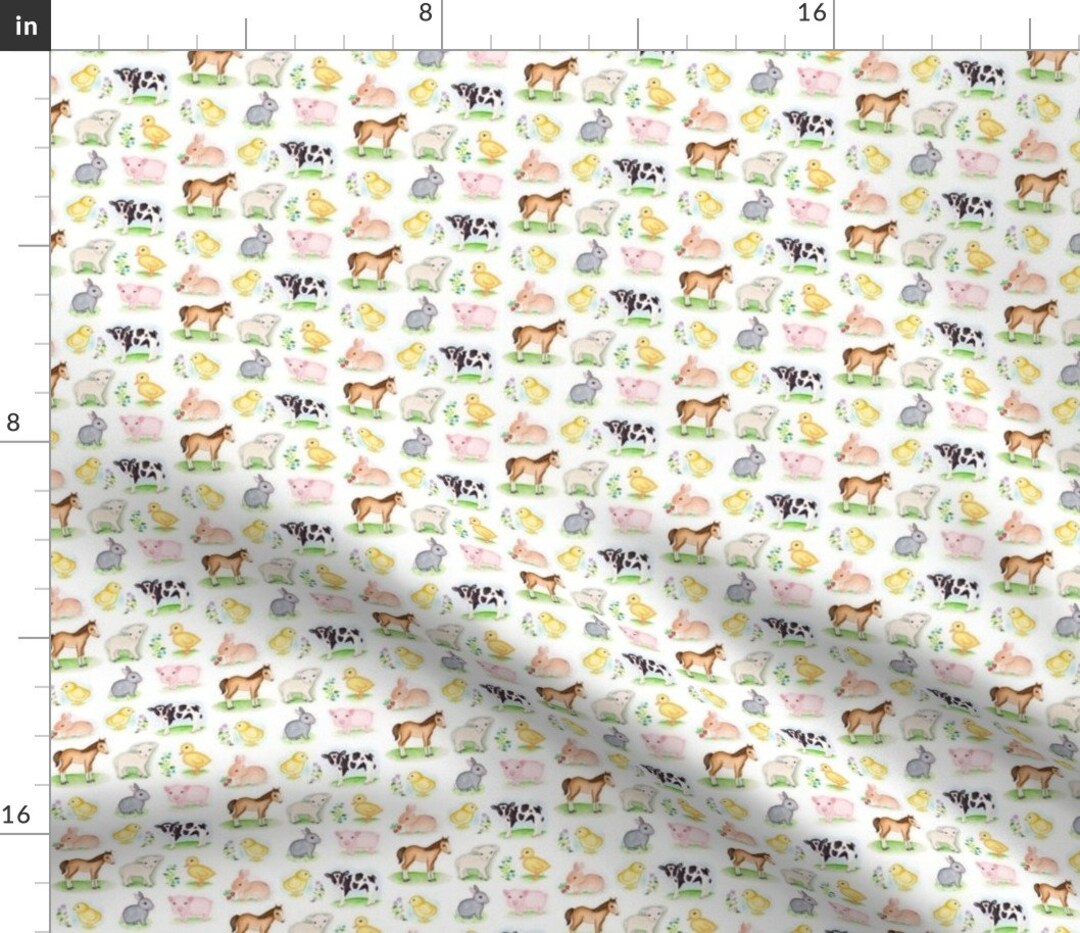 Farm Animals Fabric Farm Animals by Martadalloul Farm Animals Nursery ...