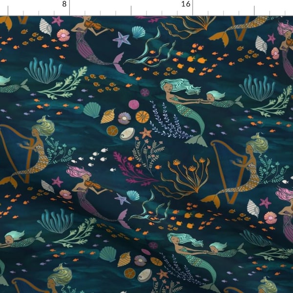 Mermaid Fabric - Etsy
