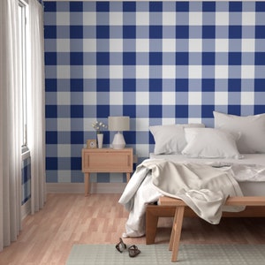 Gingham Wallpaper Gingham With Blue by Peacoquettedesigns Gingham ...