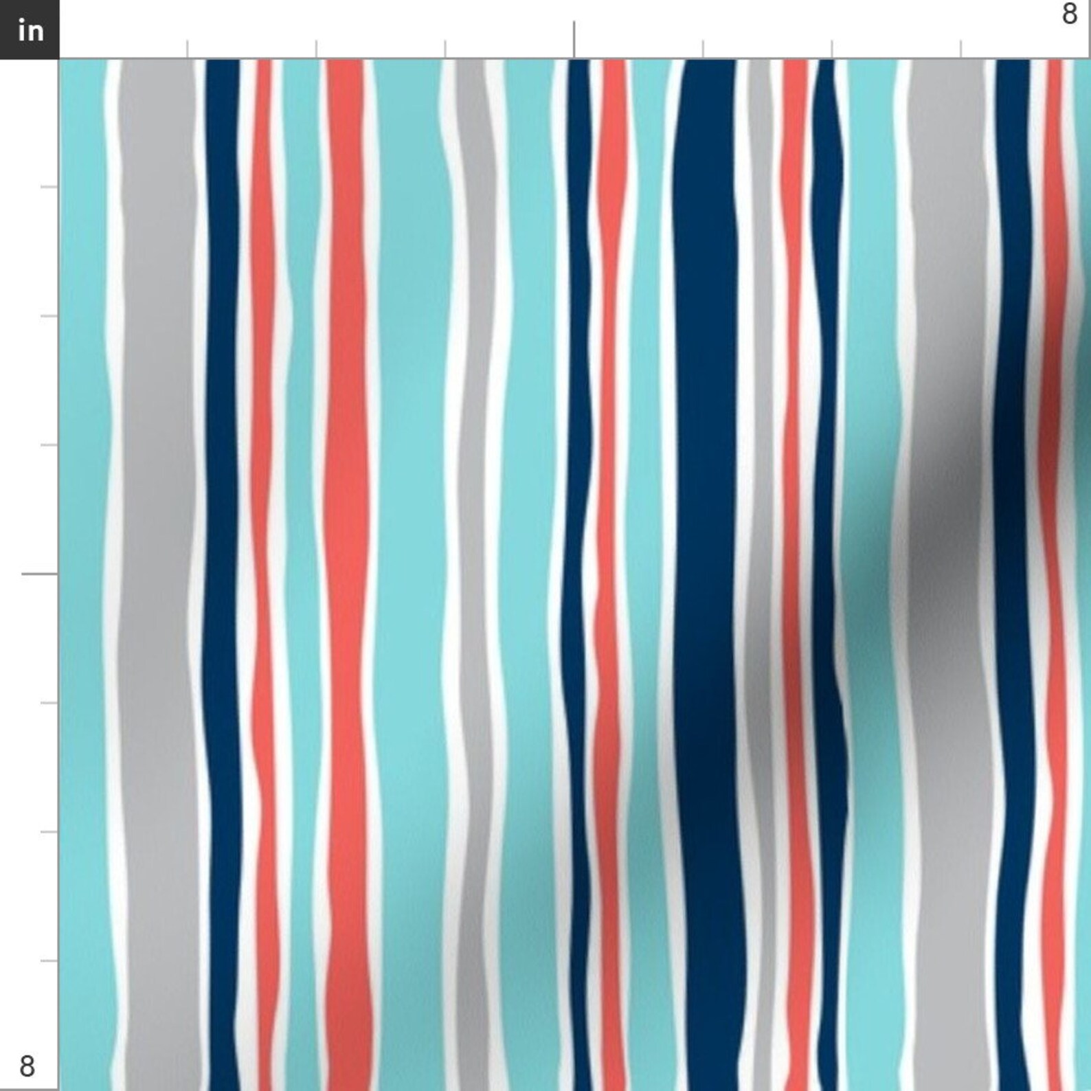 Nautical Stripe Fabric Swab the Deck Nautical Stripe by | Etsy