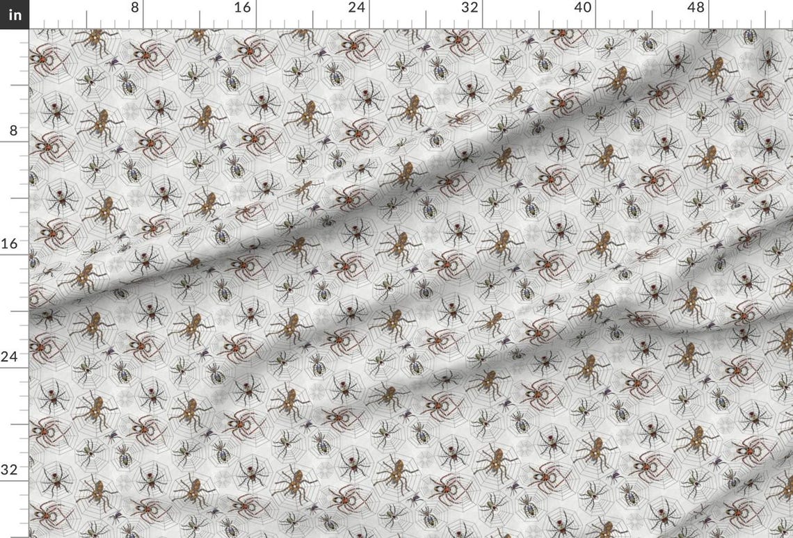 Spider Web Fabric - Spiders Galore by Mag-o - Halloween Insect Bug ...