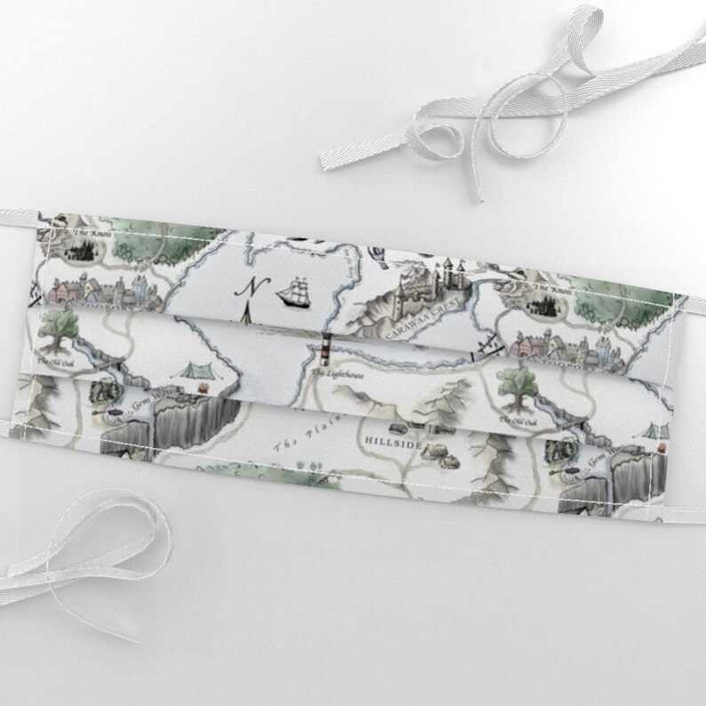 Fantasy Map Fabric the Grand Adventure by Miaclarke Dragon - Etsy