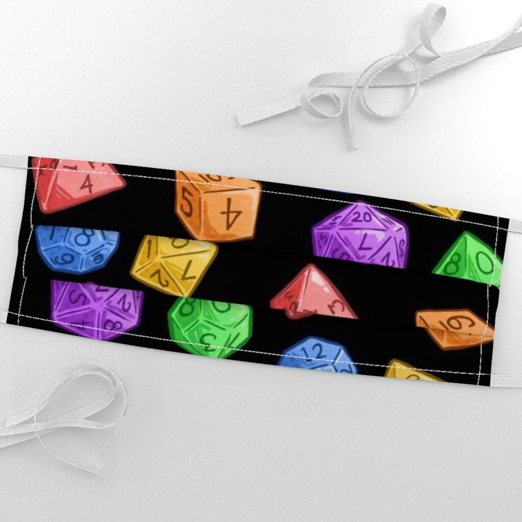 Rainbow Dice Fabric Rainbow Jelly Dice in Black by - Etsy