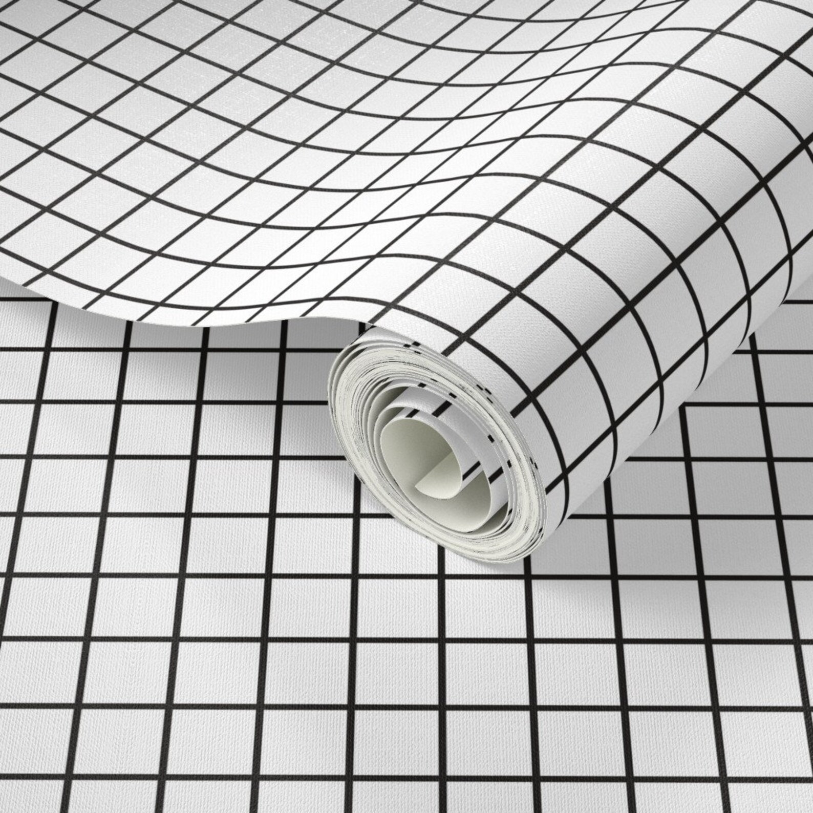 Grid Wallpaper Square Grid by Kimsa Black and White - Etsy