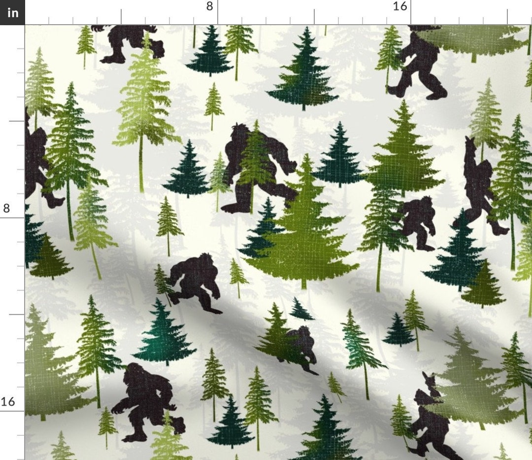 Bigfoot Fabric Bigfoot Forest by Bridgettstahlman Forest Woods Trees ...