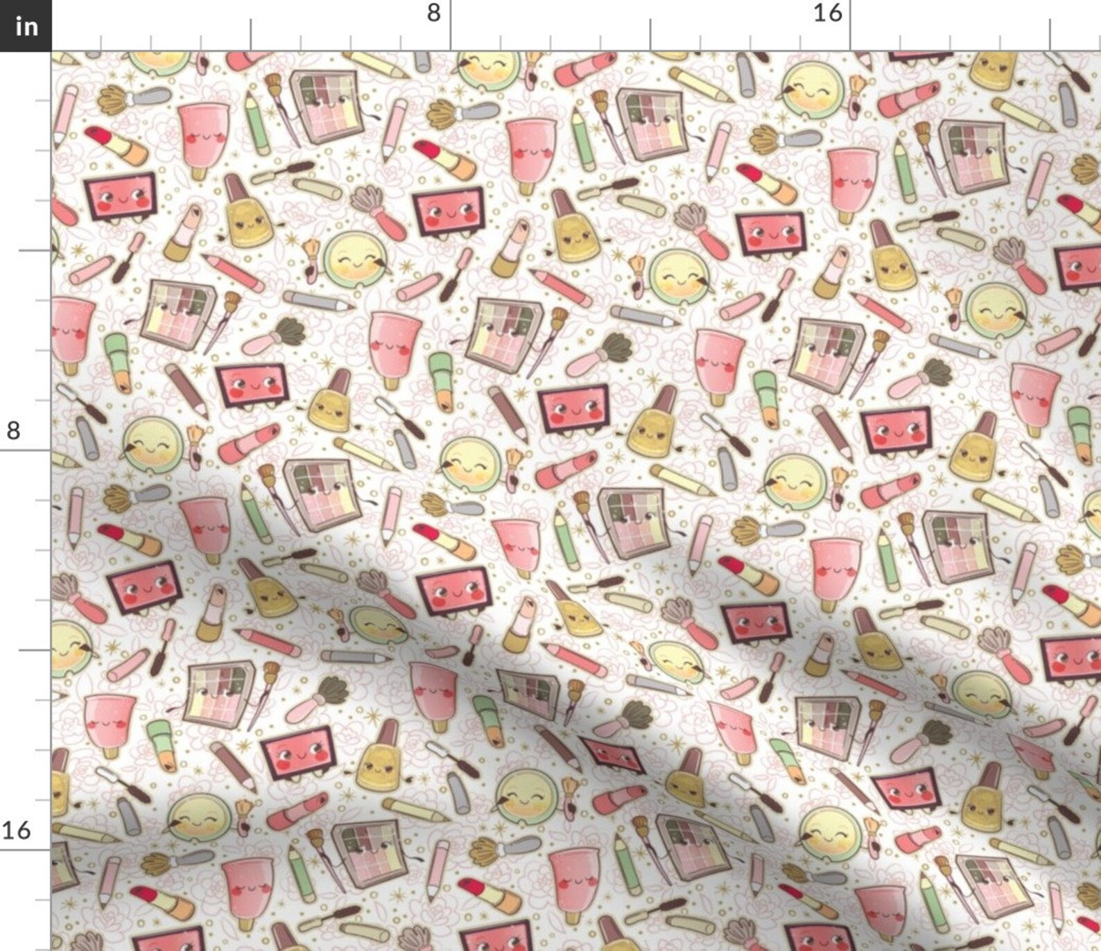 Kawaii Make up Fabric Make-up Pattern by Sweetsurprises - Etsy