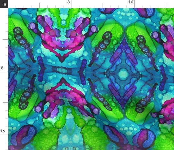 Bacteria Fabric Under the Microscope by Valeriehildebrand | Etsy