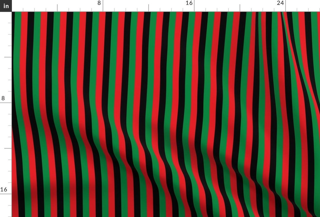 Afro-american Fabric - Thin Stripe Red, Black, Green Pan African Flag ...