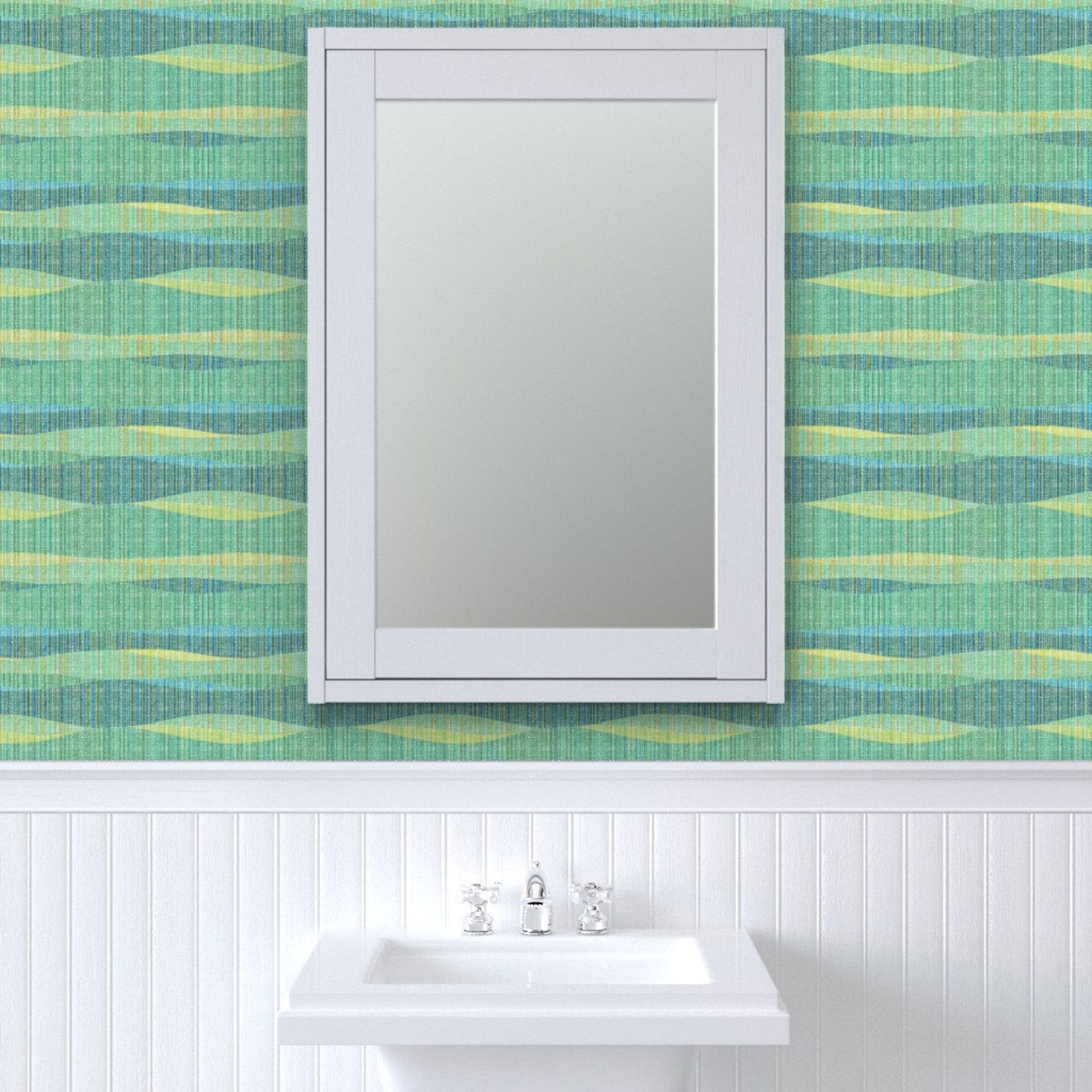 Mid Century Wallpaper Mid Mod Lines by Theodesign Retro - Etsy