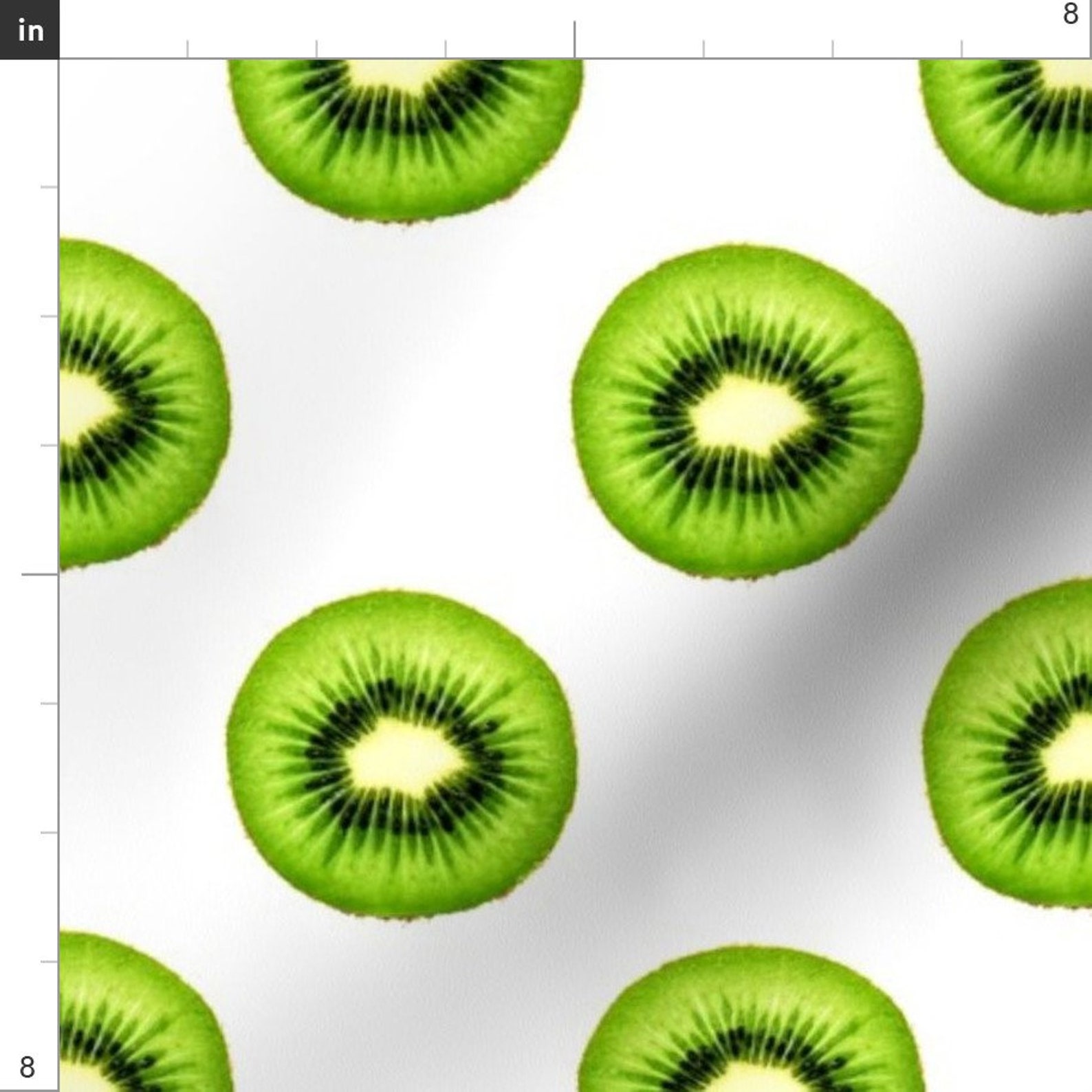Kiwi Halves Fabric Kiwi Fruit Small Repeating Pattern by - Etsy